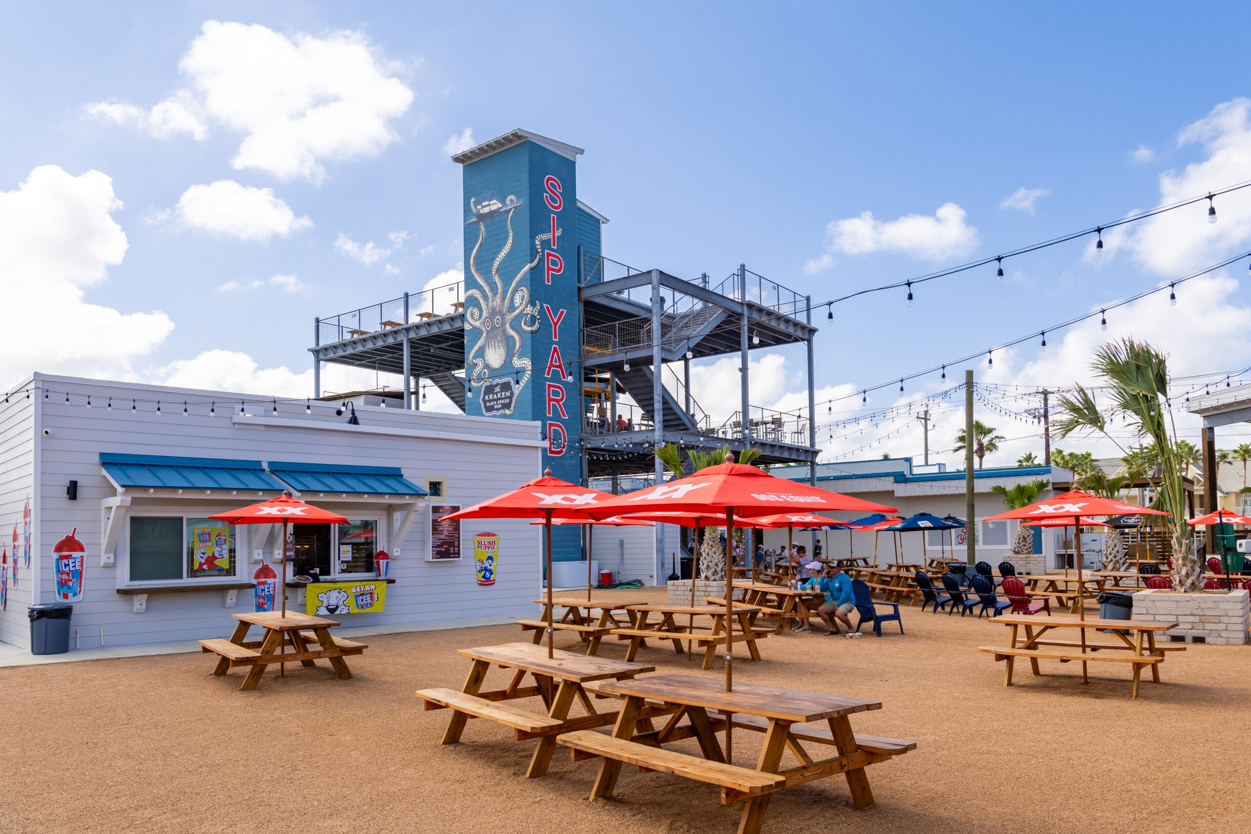 Three Tiers for Sip Yard Port A Port Aransas